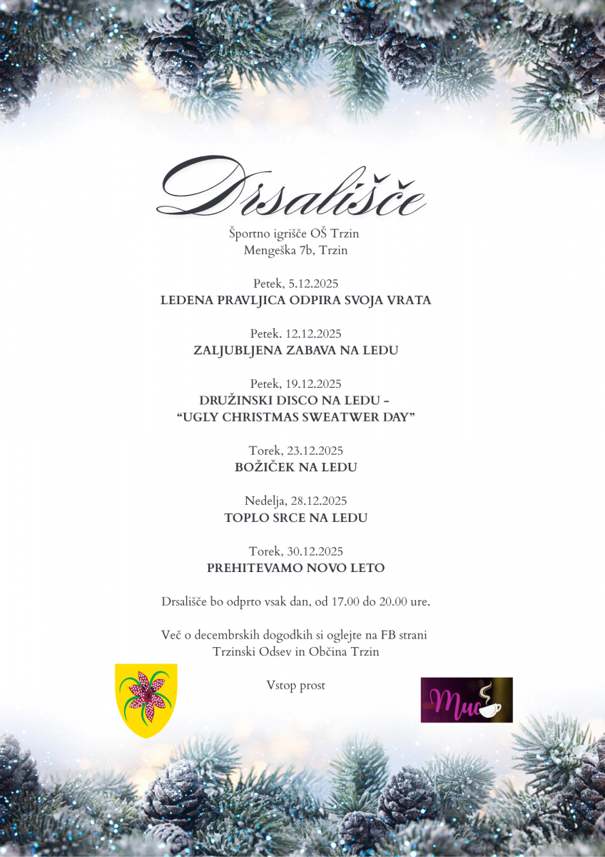 Decembrski dogodki na DRSALIŠČU v Trzinu - Občina Trzin